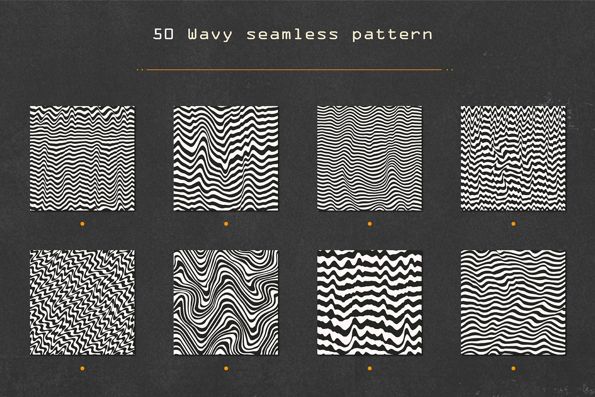 Wavy lines. Seamless pattern pack., a Pattern Graphic by Gudiny