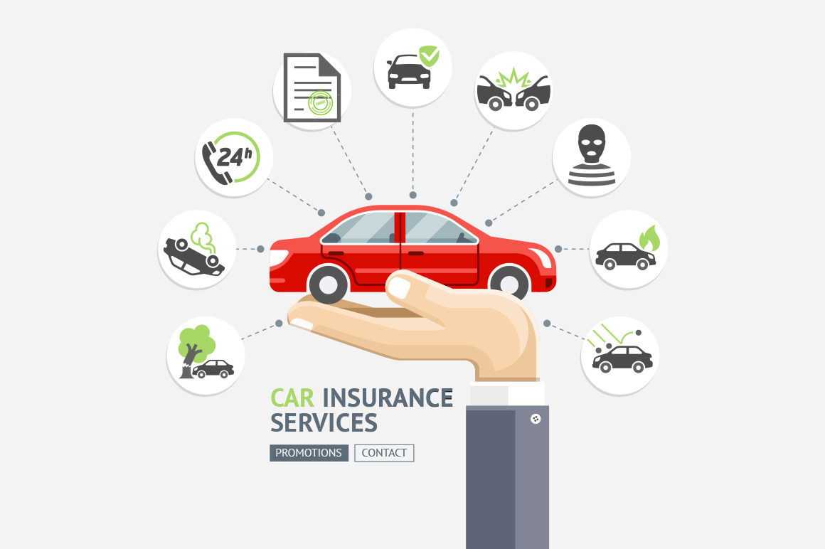 Car Insurance Services., a Finance Illustration by Graphixmania