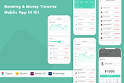 Banking & Money Transfer App UI Kit, an UI Kit Template by Betush