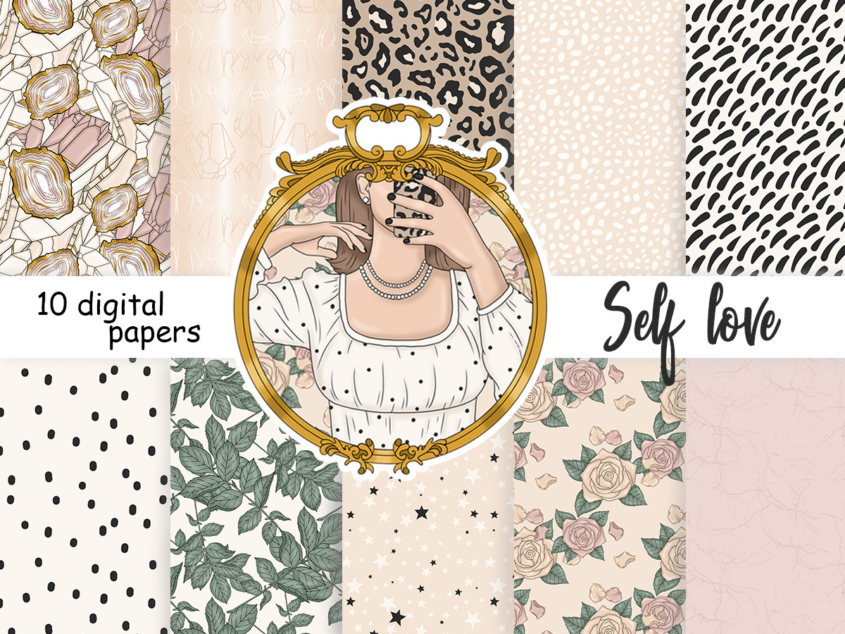 Self Love Digital Paper