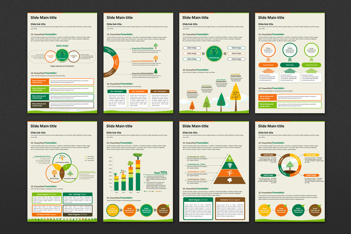 Tree PPT Vertical, a Presentation Template by GoodPello