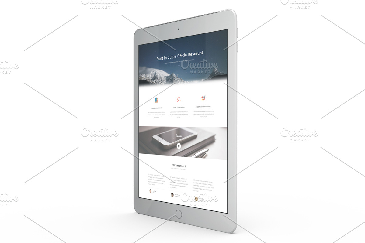 Tablet-2017 App Mock-up, an iPad Mockup by PixelMockup