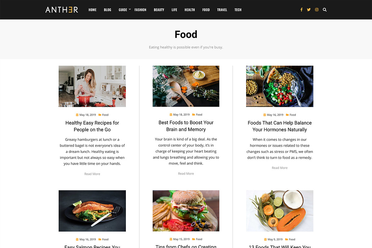 Anther - WordPress Blog News Theme, a WordPress Template by DesignOrbital