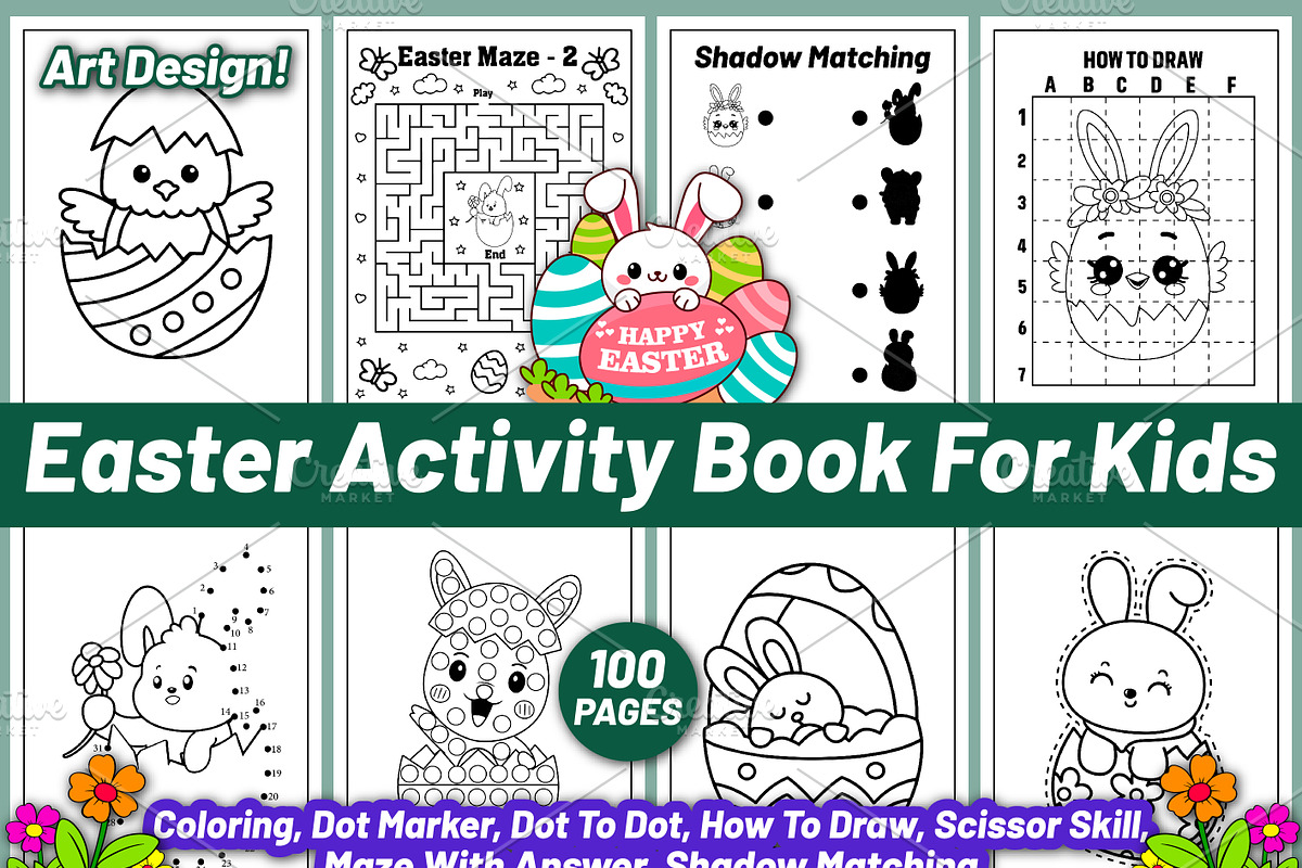 Easter Activity Book For Kids, a Seasonal Illustration by Ink Gallery