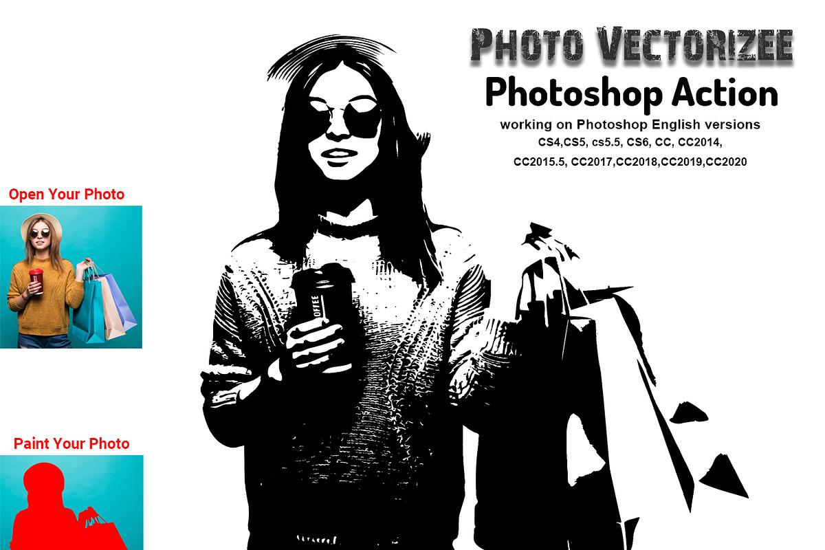 Photo Vectorizer Photoshop Action, an Action Add-On by Studio Retouch