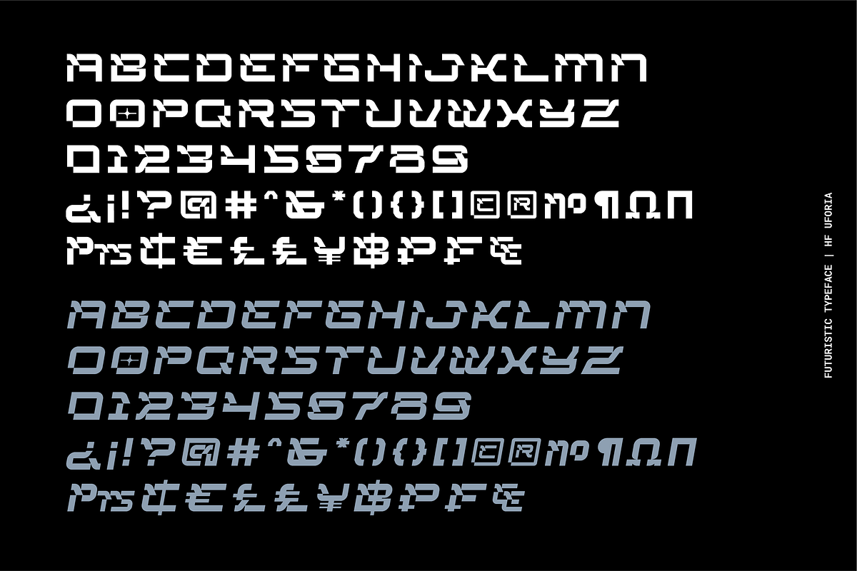 HF Uforia Futuristic Font