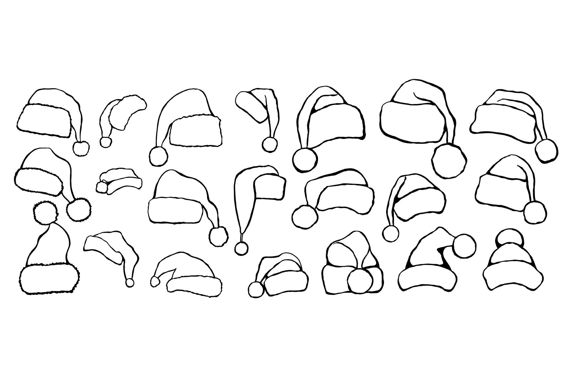 Santa hats vector, an Object Graphic by IllustrationArtShop