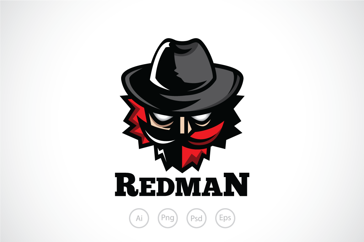 Red Beard Cowboy Logo Template, a Branding & Logo Template by Heavtryq ...