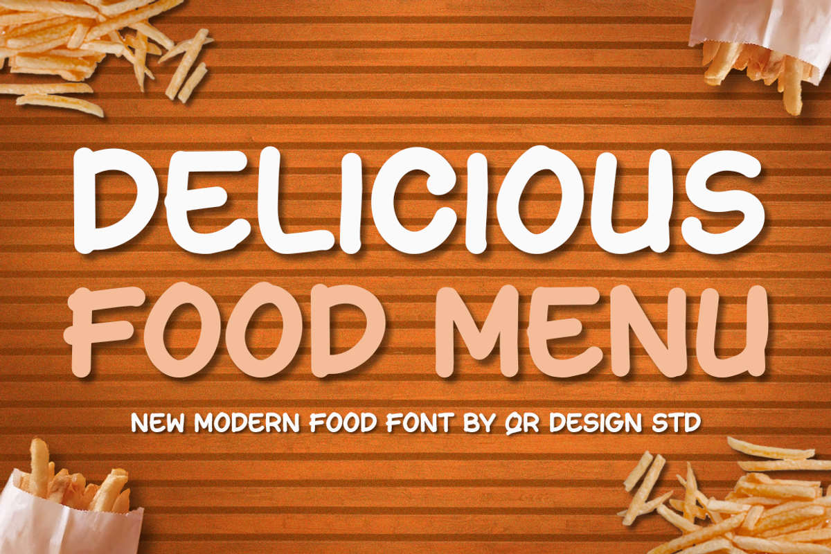 Junk Food Font, a Handwritten Font by QR Design Studio