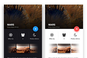 Light & Dark mobile UI, a Card Template by Smakosh