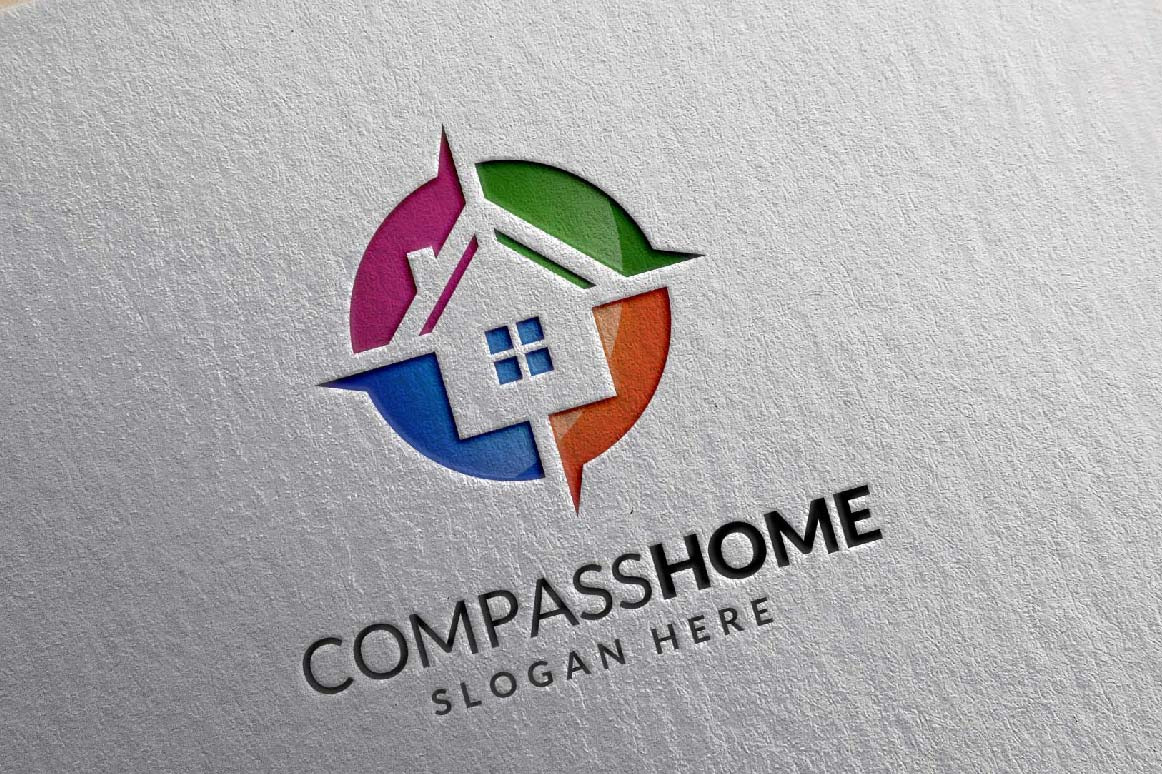 Compass home logo, real estate,home, a Branding & Logo Template by ...