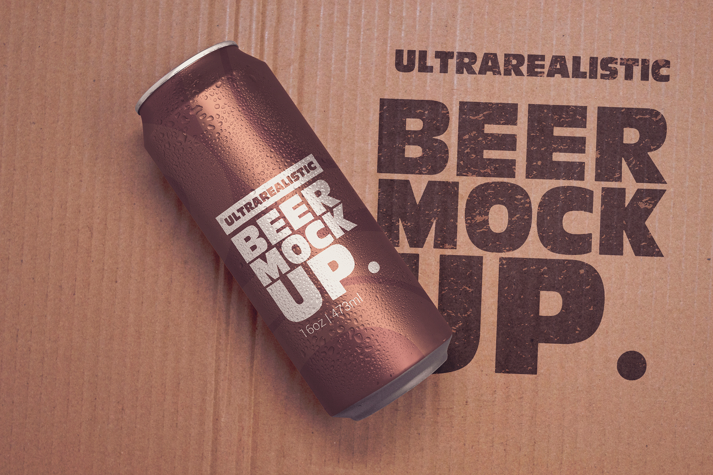 16oz Paperboard Beer Can Mockup, a Packaging Mockup by SmartDesigns
