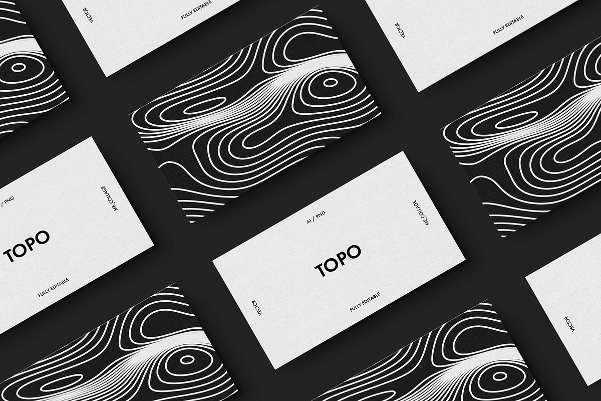 TOPO - Abstract Vector Designs, an Object Graphic by ME_COLLAGE