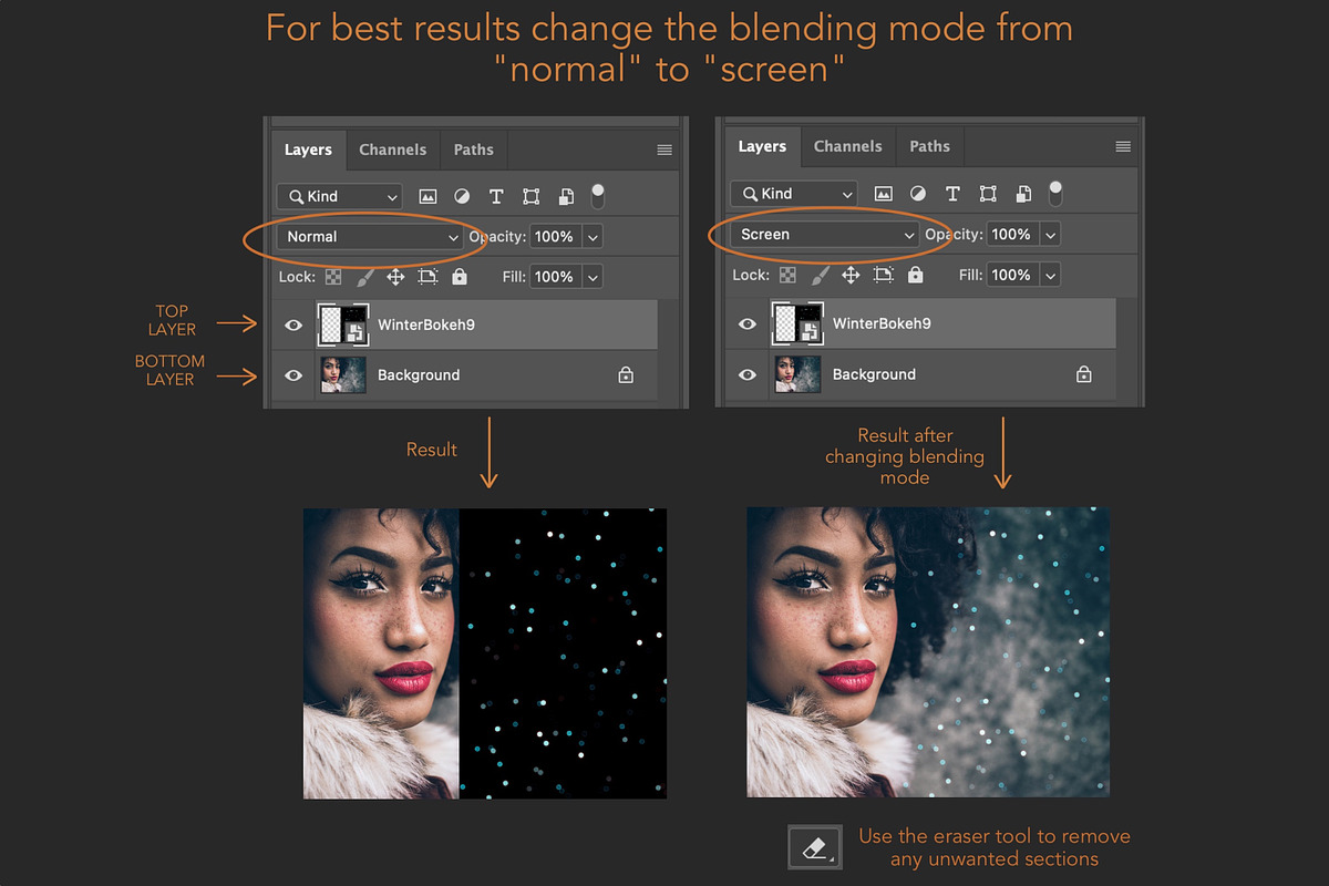 Winter Bokeh Overlays, an Object Graphic by Paper Farms | Creative Market