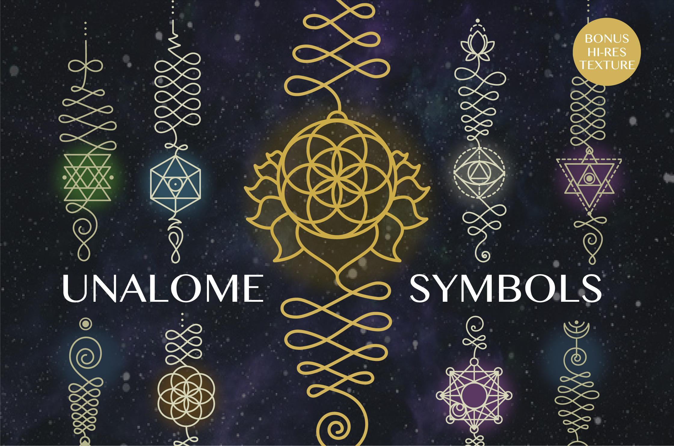 7 Unalome symbols vol.1, an Illustration by Aleksandra Slowik