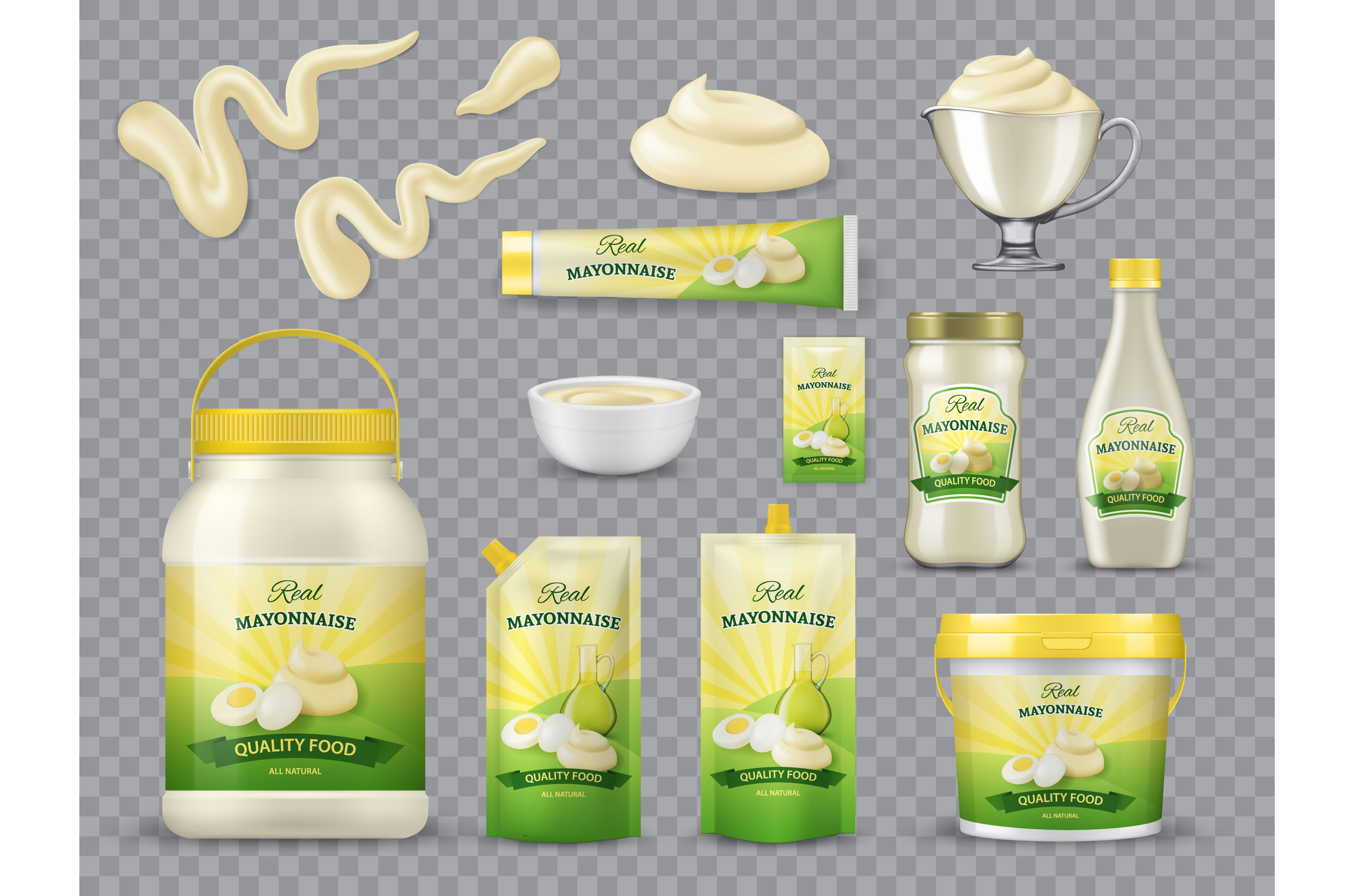 Mayonnaise packaging mockup, a Food Illustration by Vector Tradition ...
