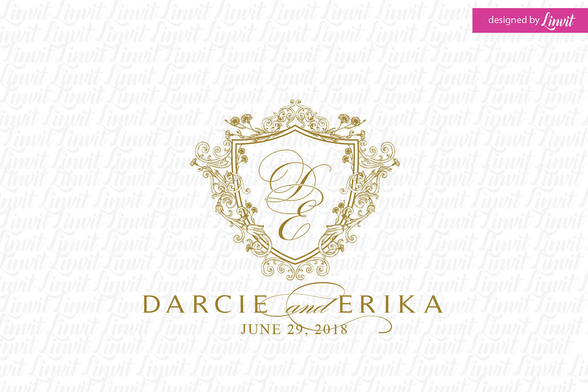 Vintage Wedding Logo, a Branding & Logo Template by Linvit | Creative ...