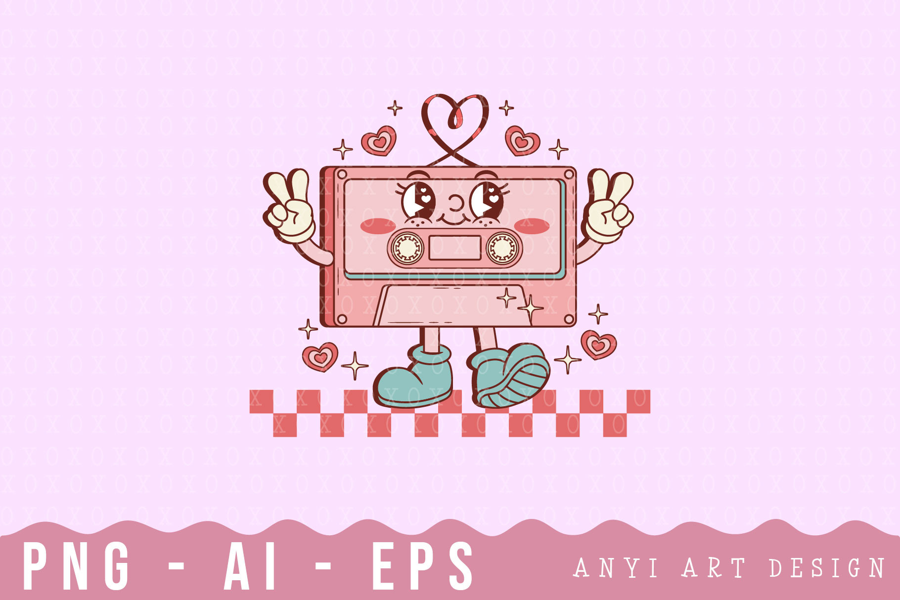 Retro cassette illustration