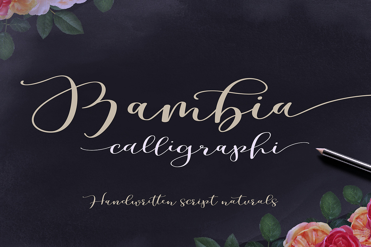 Bambia Calligraphy, a Script Font by Genesis Lab | Creative Market
