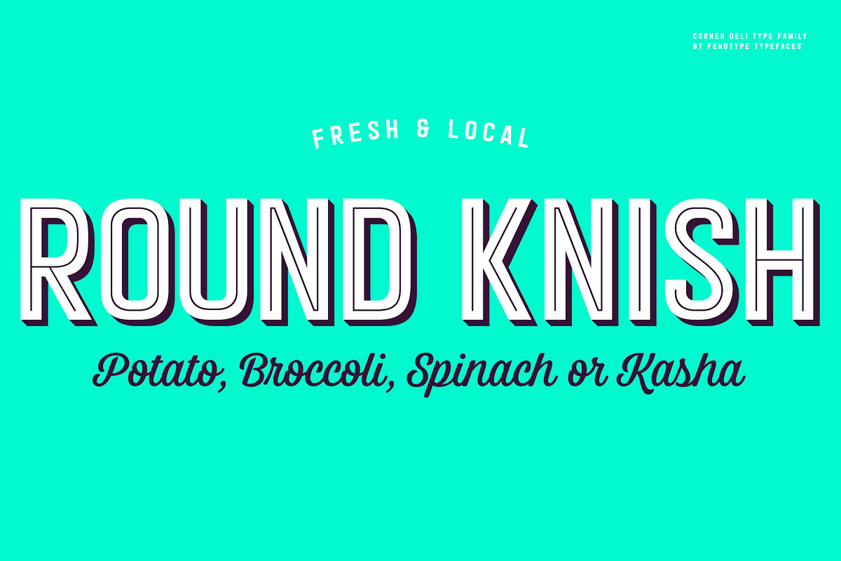 Corner Deli Layered Font Pack, a Sans Serif Font by Fenotype