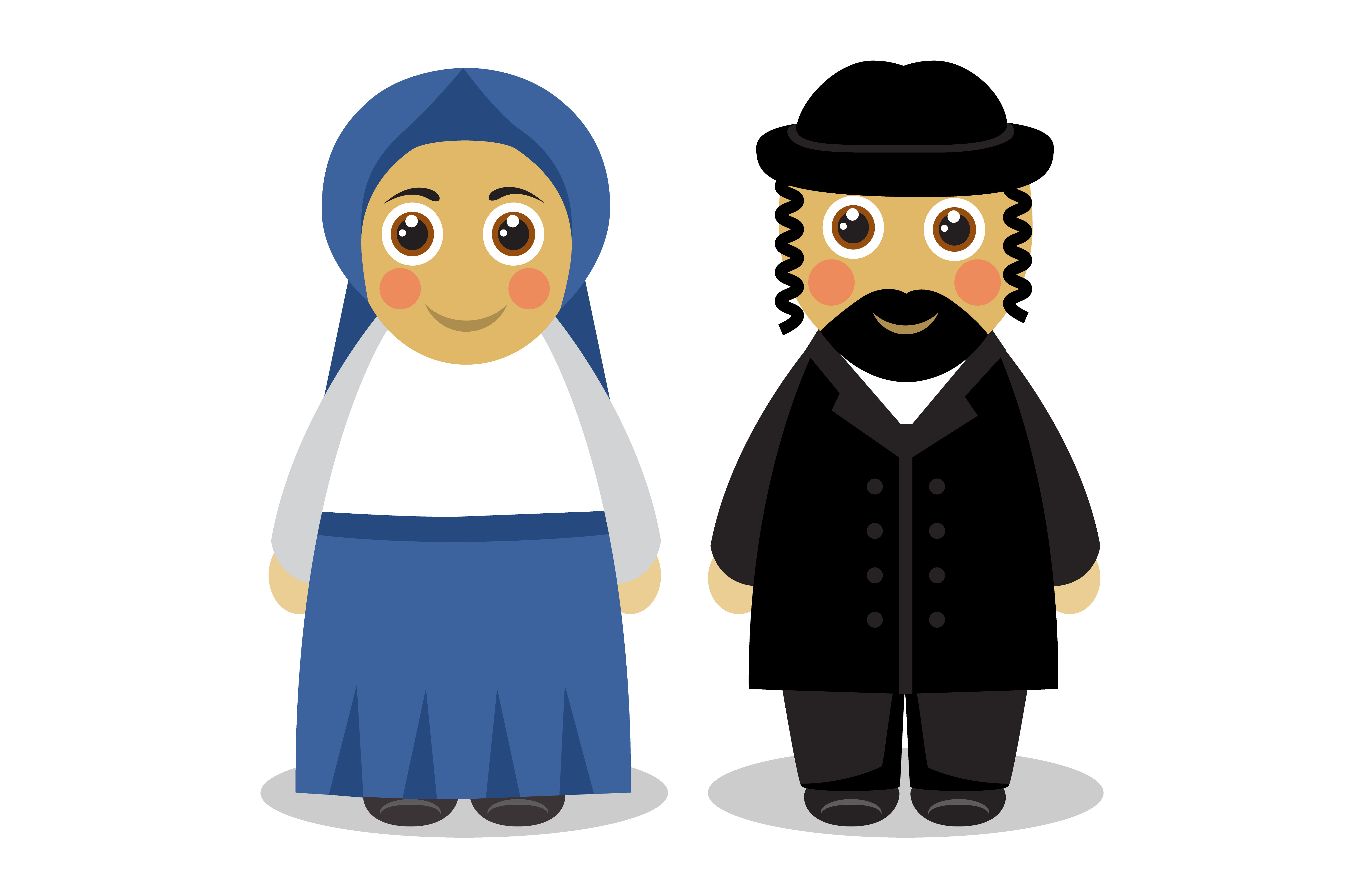 Jewish couple people, a Background Graphic by Happy Art