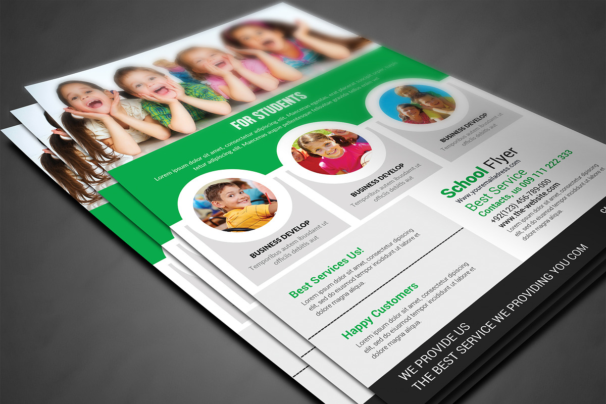School Education Flyer, a Flyer Template by AfzaalGraphics