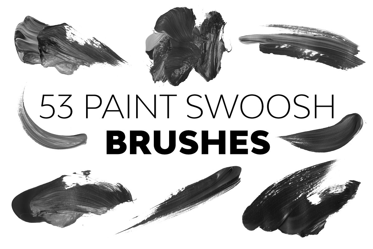 Paint Swoosh Brushes, a Brush Add-On by UnicDesign