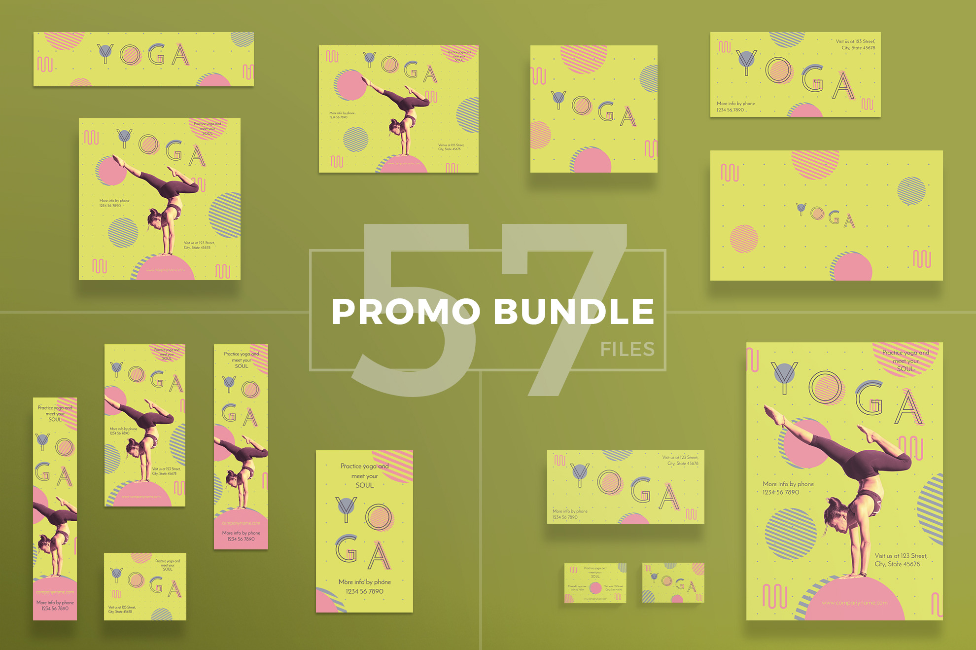 Promo Bundle | Yoga | Poster Templates ~ Creative Market