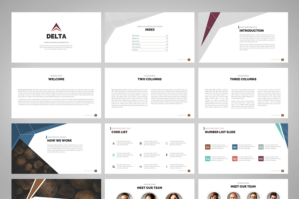 Delta | Powerpoint Template, a Presentation Template by Zacomic Studios