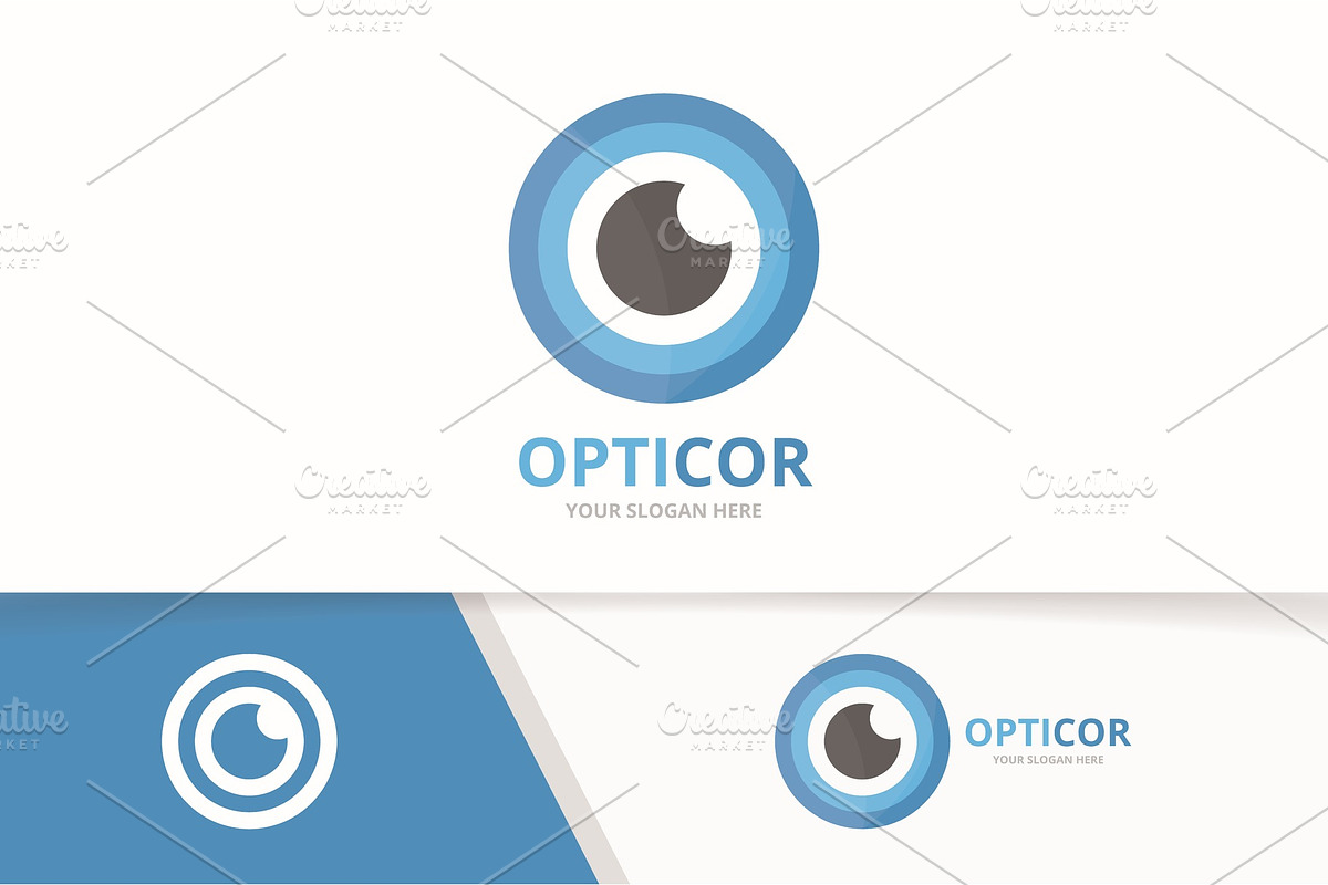 Vector eye logo combination., a Branding & Logo Template by GraphiShop