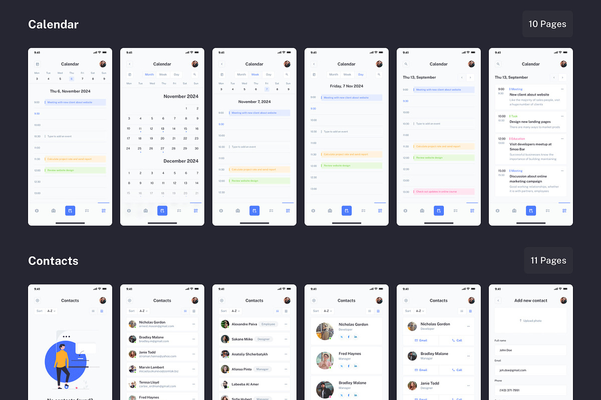IOTask Mobile UI Kit for SaaS Apps, an App Template by WhiteUI.Store