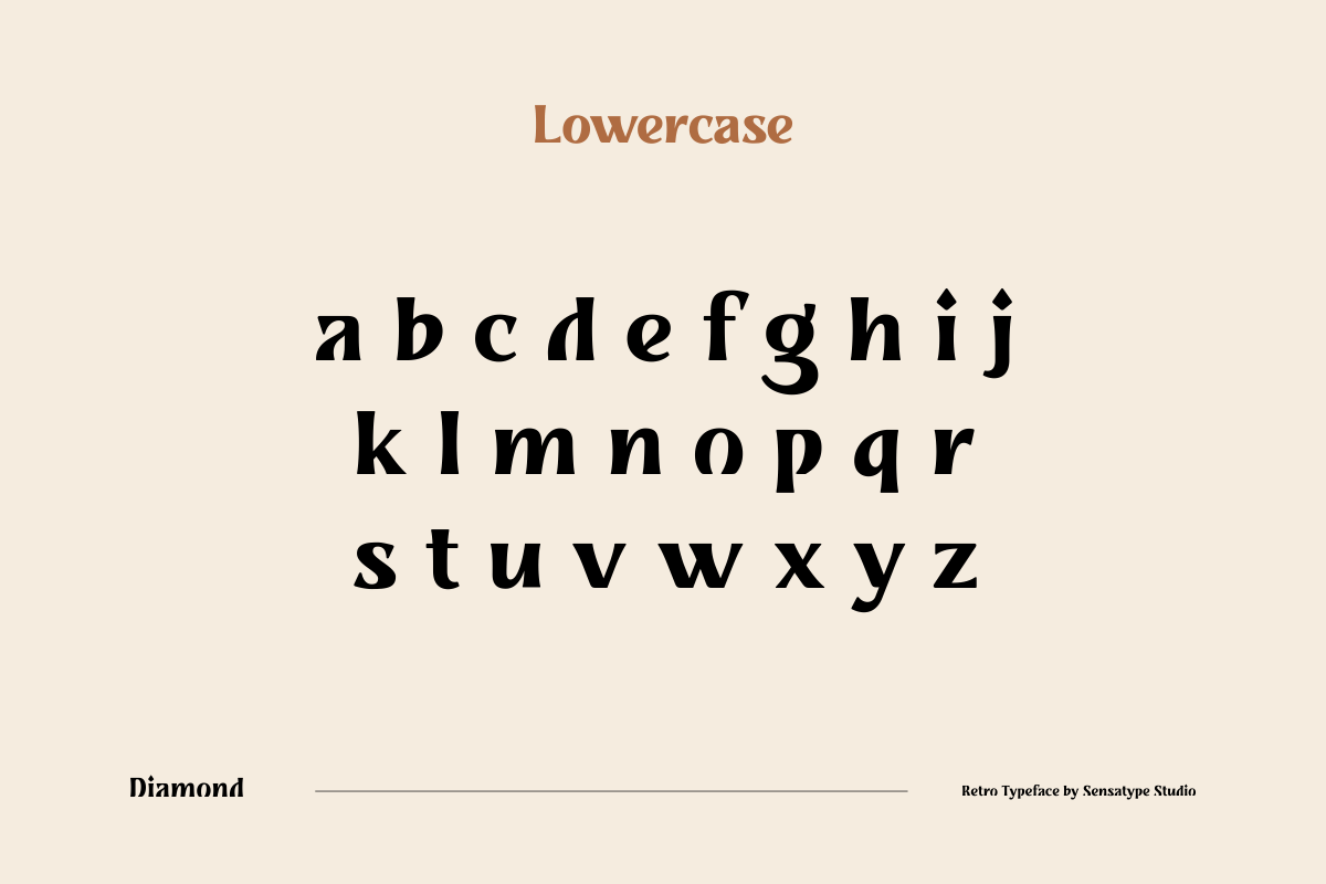 Diamond - Retro Typeface, a Sans Serif Font by Sensatype