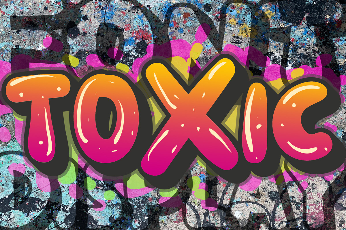 Toxic styled display font