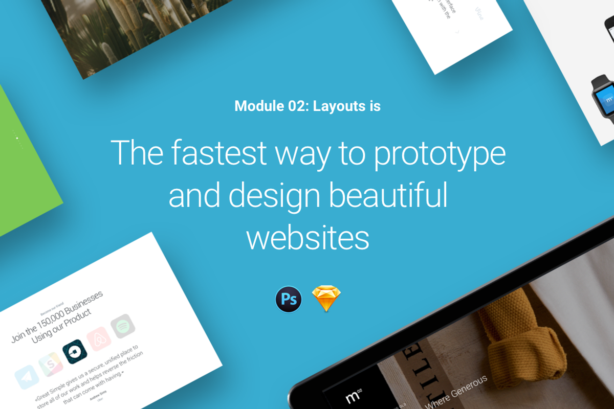 Module 02: Layouts, an UI Kit Template by Great Simple | Creative Market