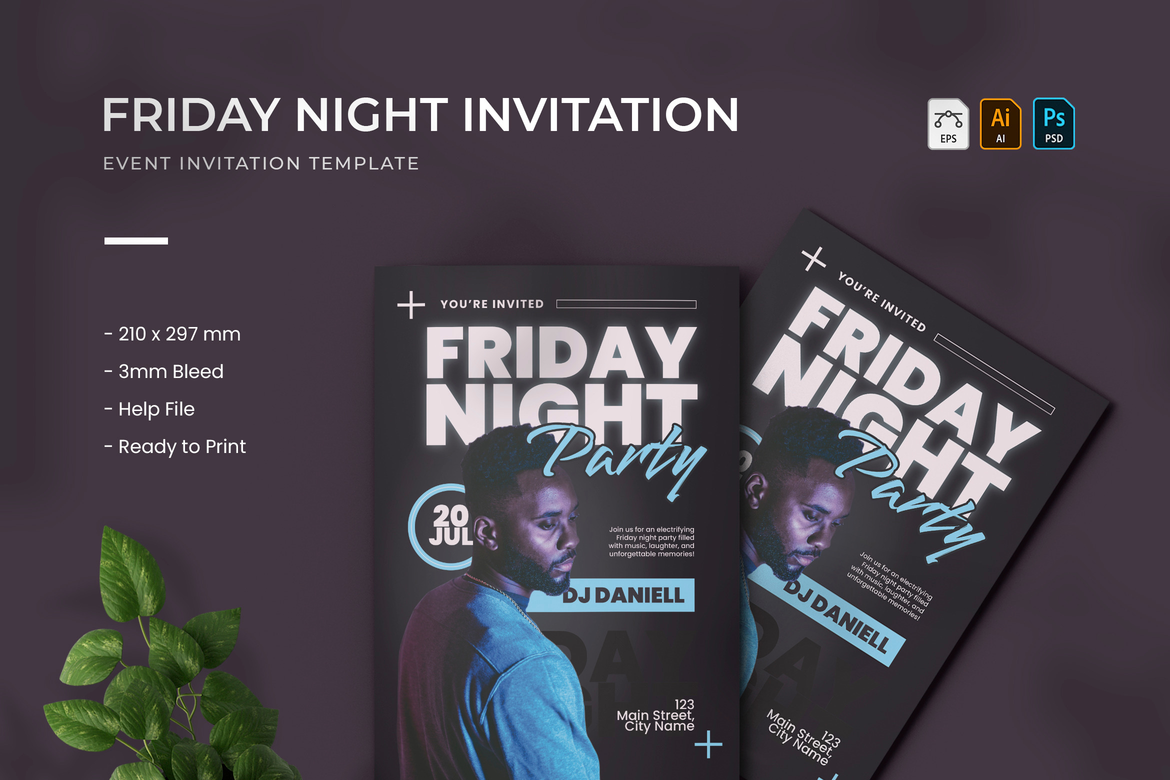 Friday Night Event - Invitation, an Invitation Template by VUNIRA