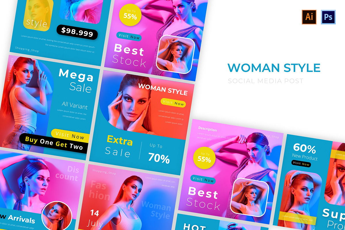 Woman Style Social Media, a Social Media Template by inspirasign