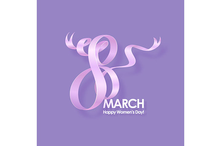 March 8 greeting card., a Card Template by Valenty