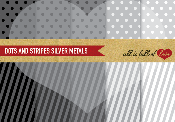 Grey Polka Dots Stripes Paper Sheets, a Pattern Graphic by All is full ...
