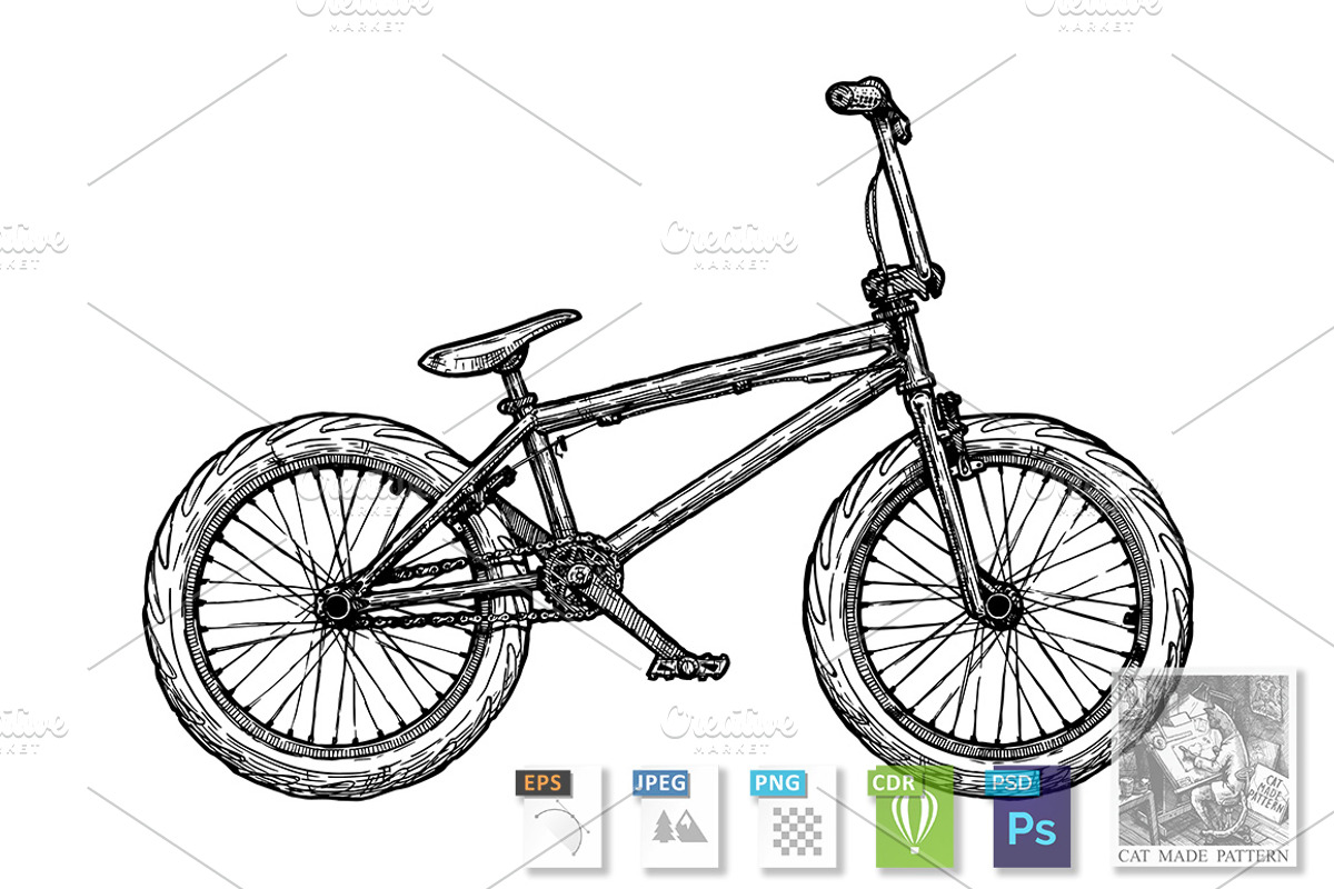 Types of bikes, an Object Illustration by CatMadePattern