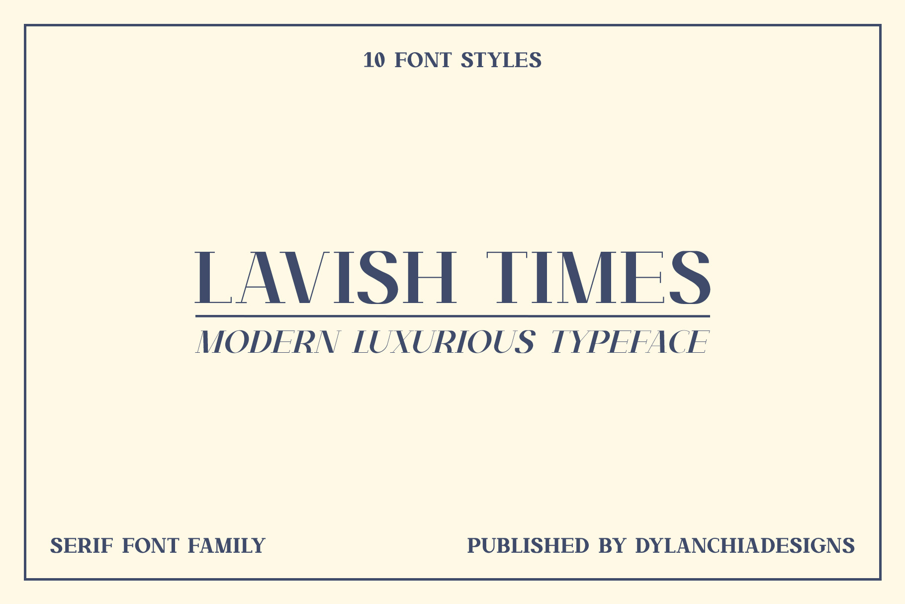 Lavish Times - Serif Font Family | Creative Market
