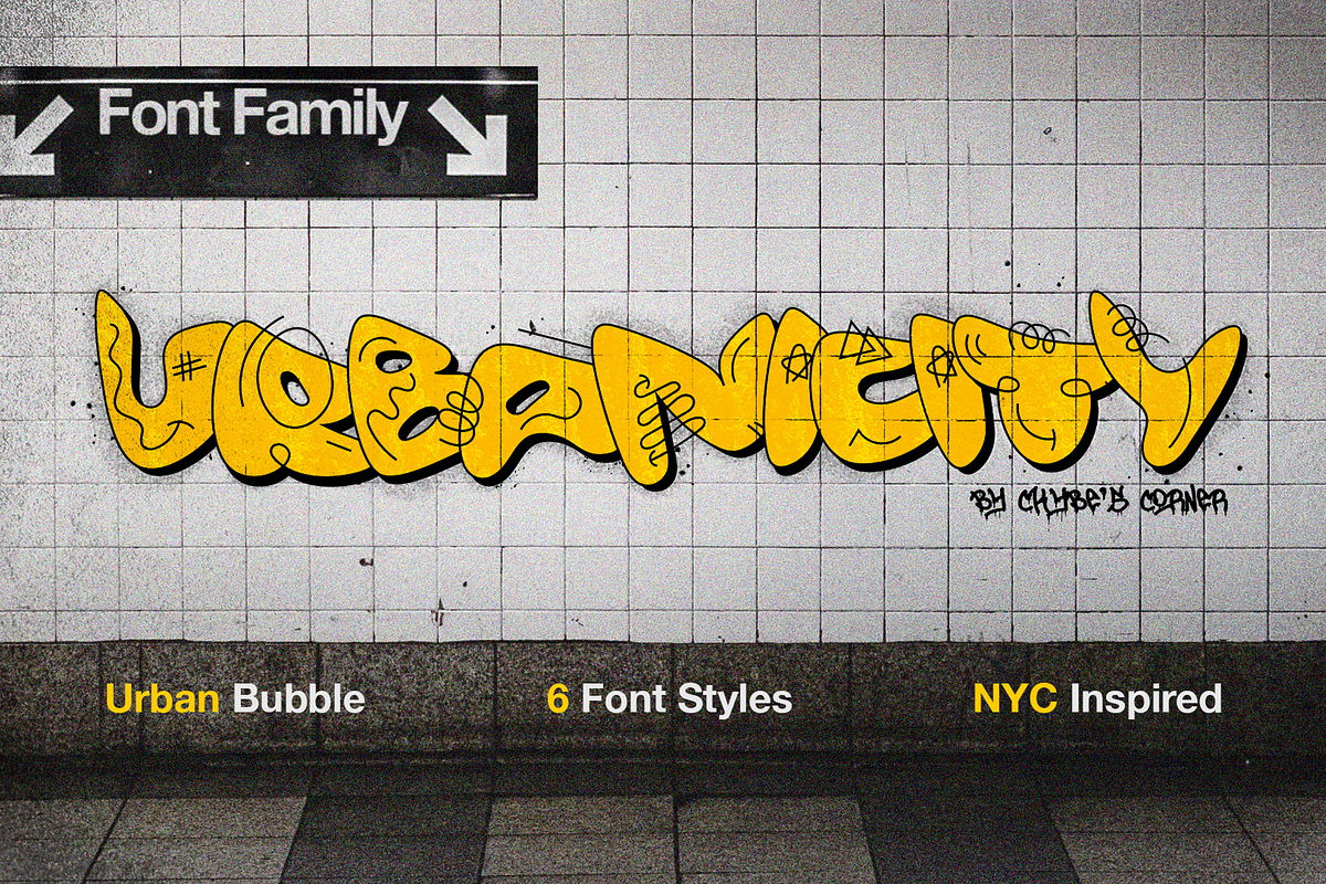 Urbanicity | NY Graffiti Bubble Font