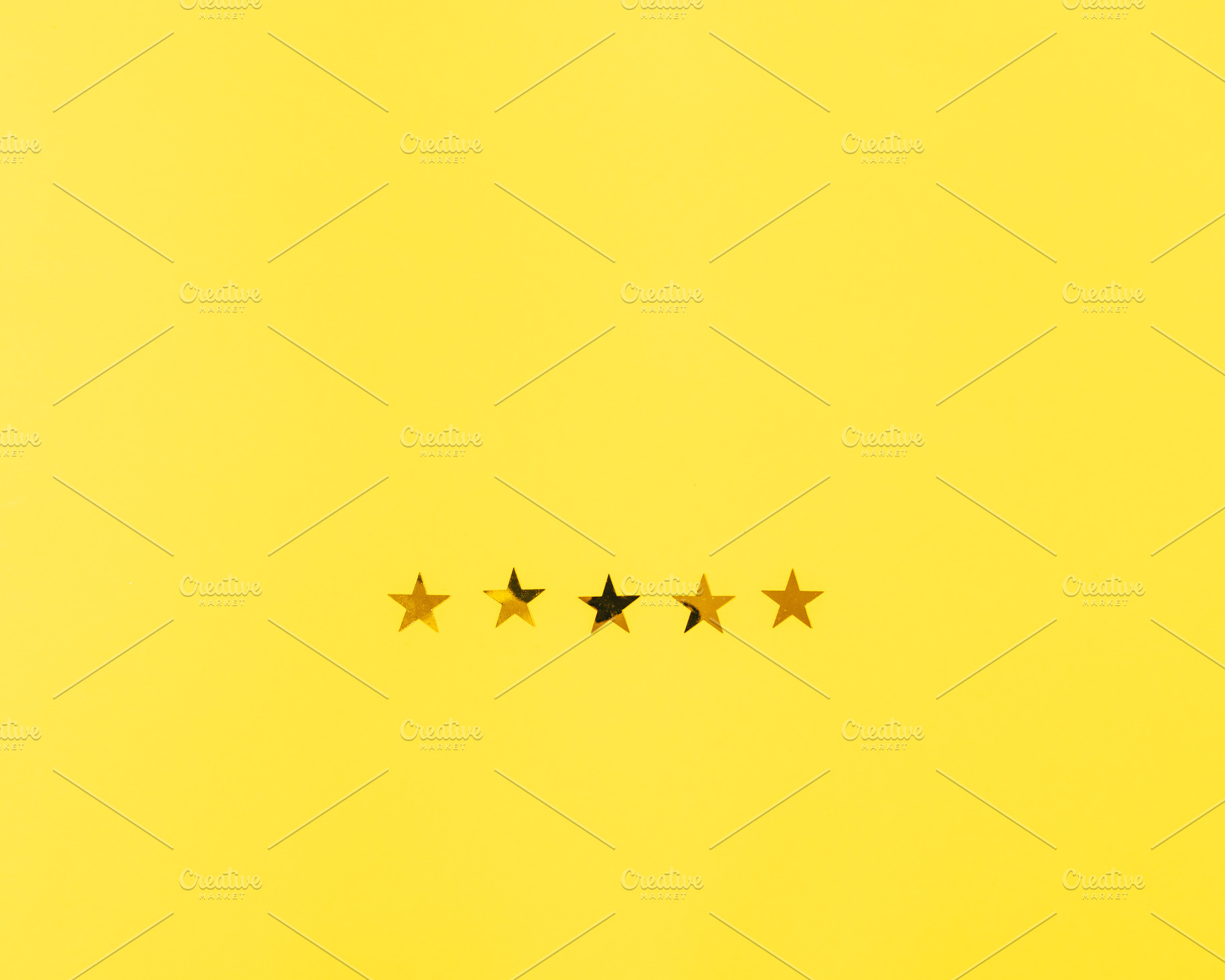 Five stars of golden color on yellow, a Holiday Photo by progressman ...