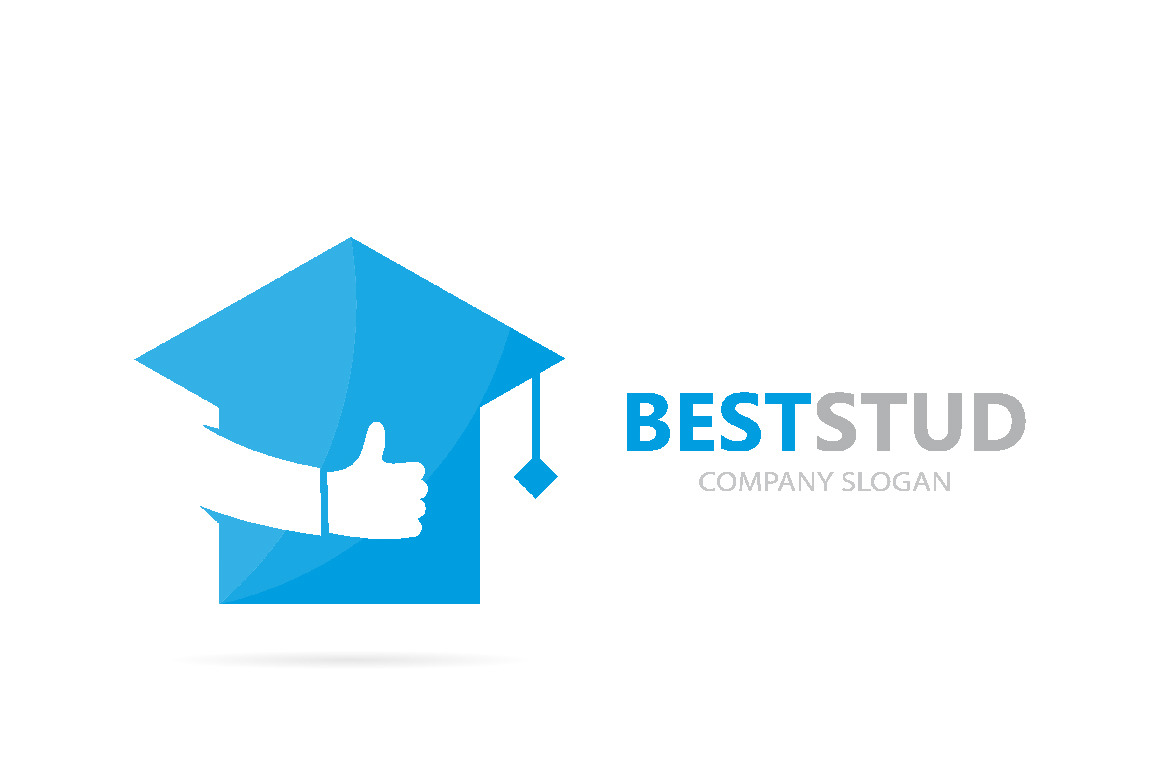 Vector of graduate hat and like logo combination. Study and best symbol ...