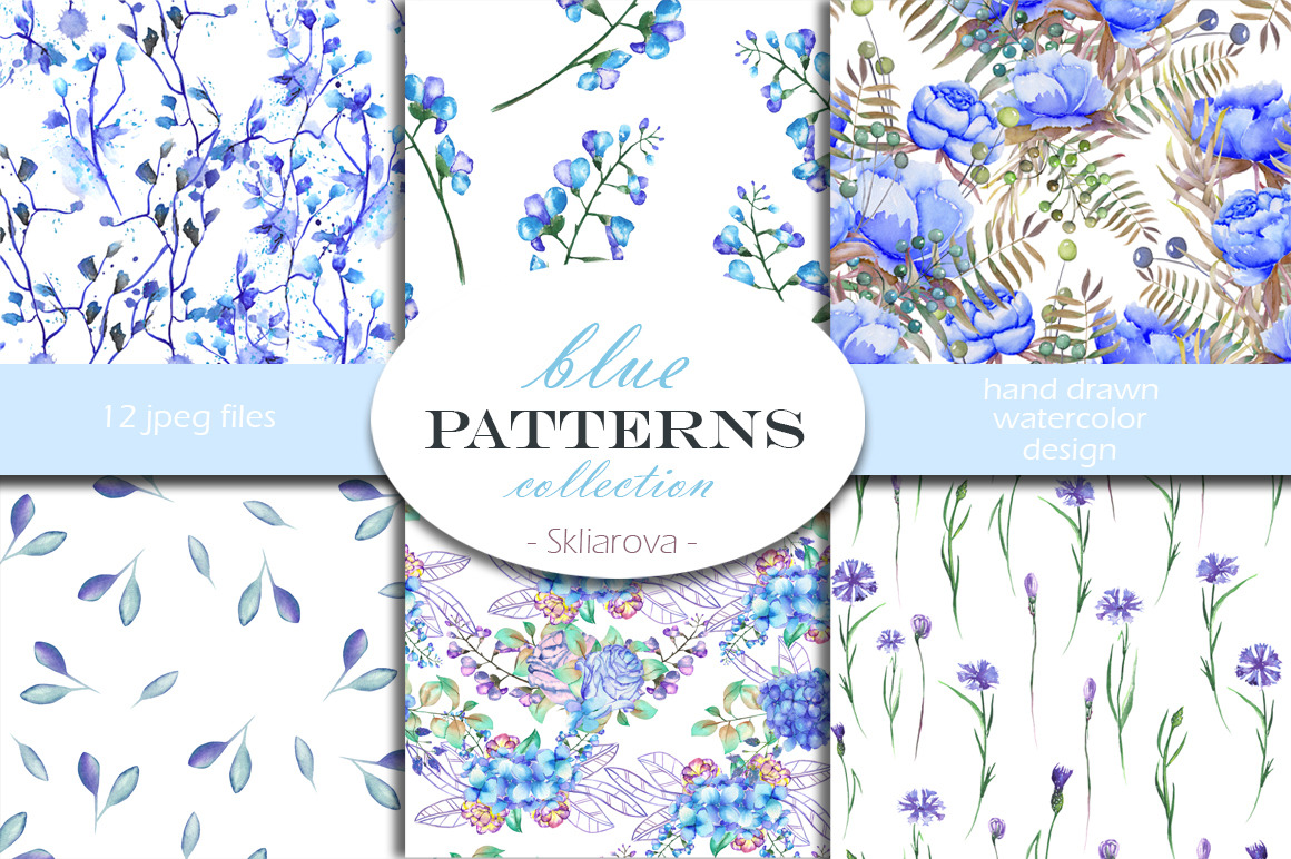 Blue Patterns collection | Graphic Patterns ~ Creative Market