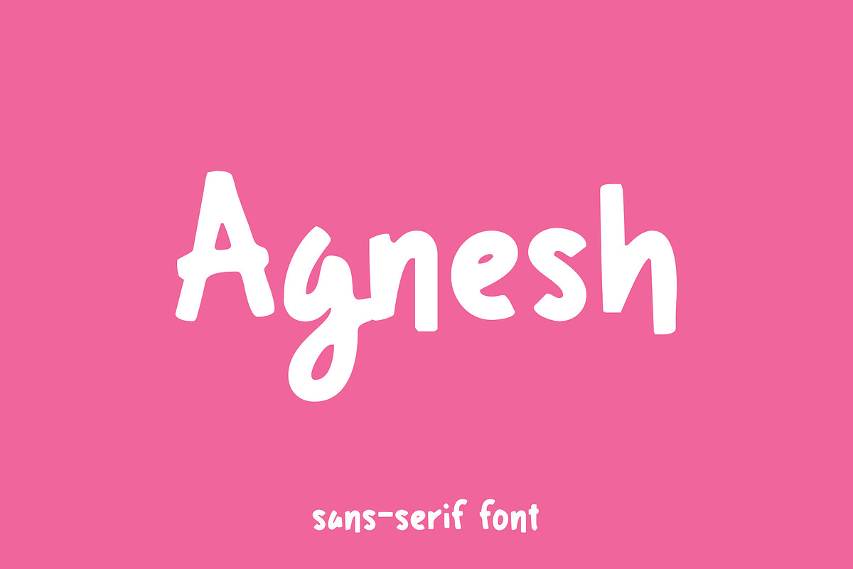 Agnesh - Bold Comic Font, a Sans Serif Font by Mightyfire
