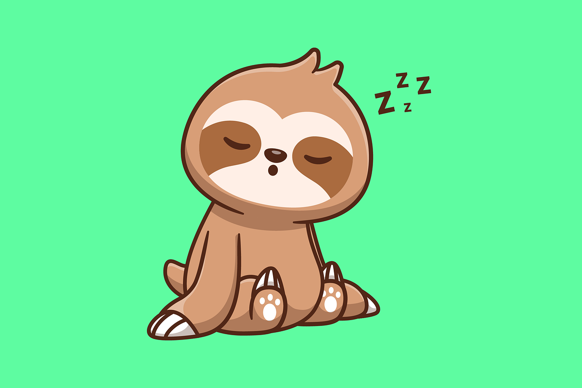 Cute Sloth Sleeping Cartoon, an Animal Illustration by Catalyst Labs