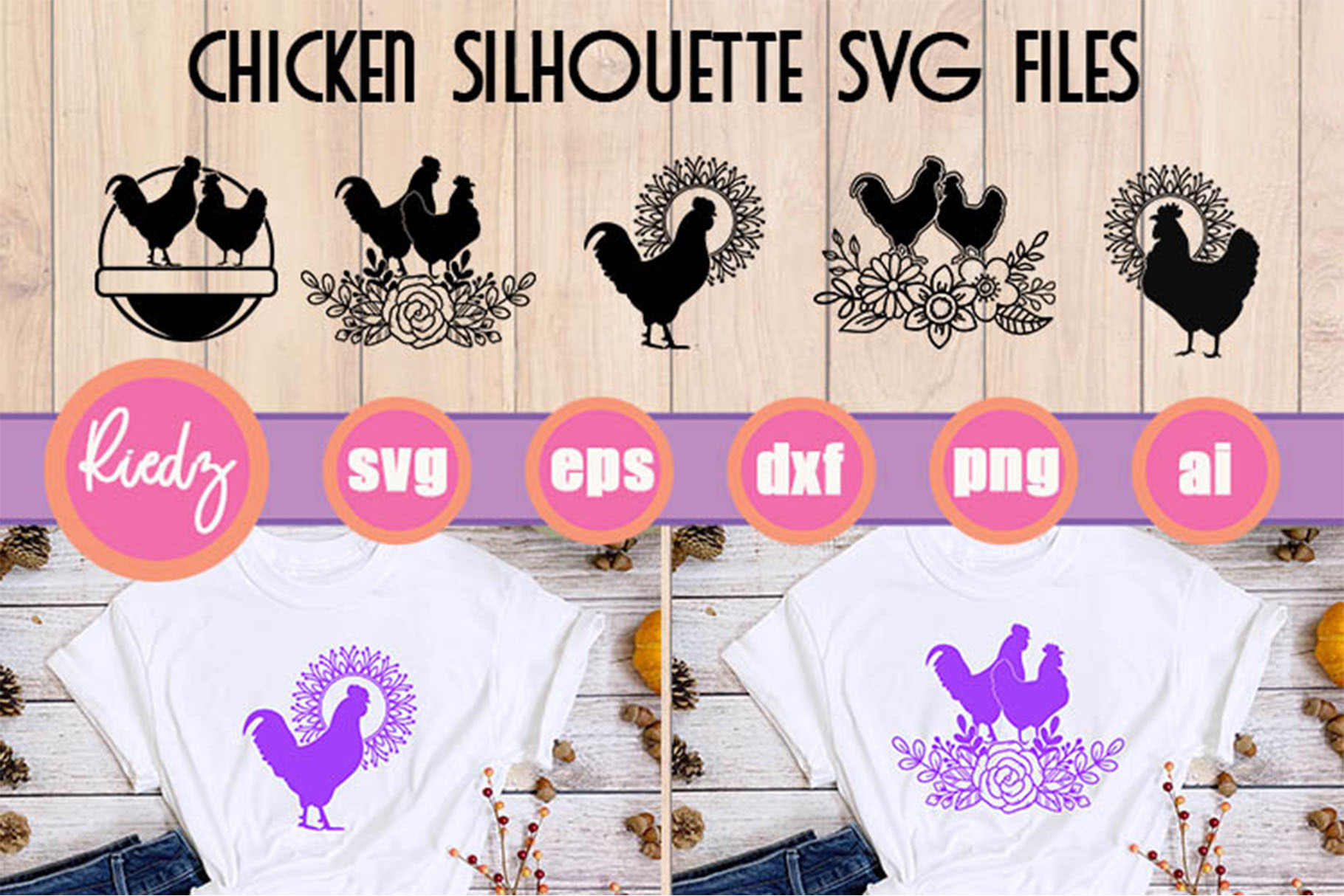 chicken silhouette svg cut file