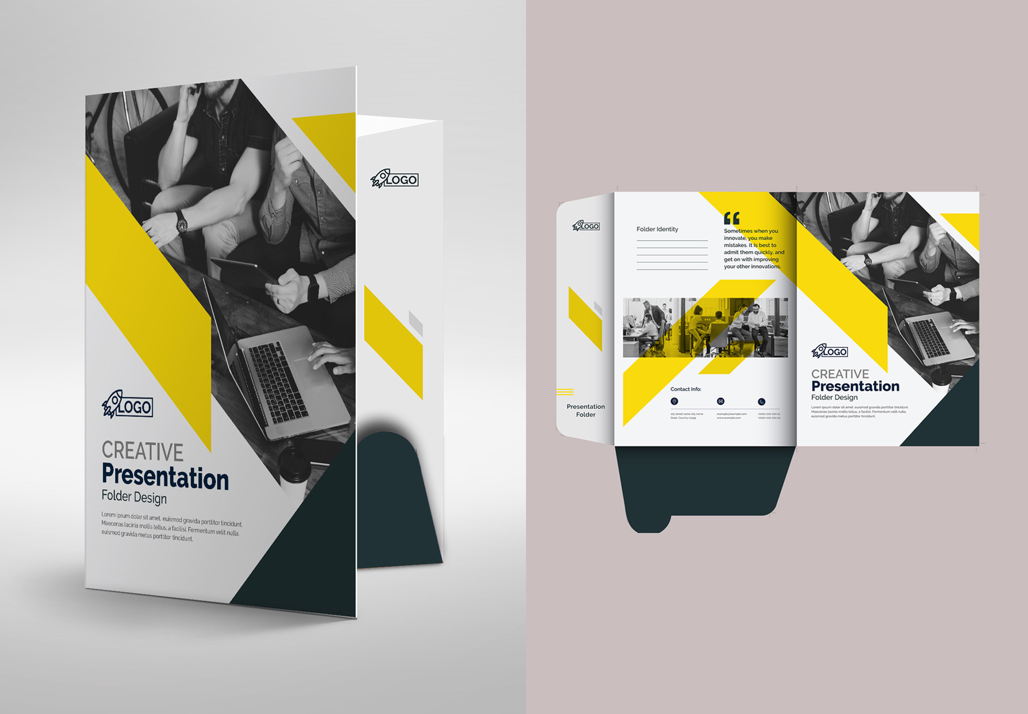 presentation Folder Template, a Stationery Template by Cristal Pioneer