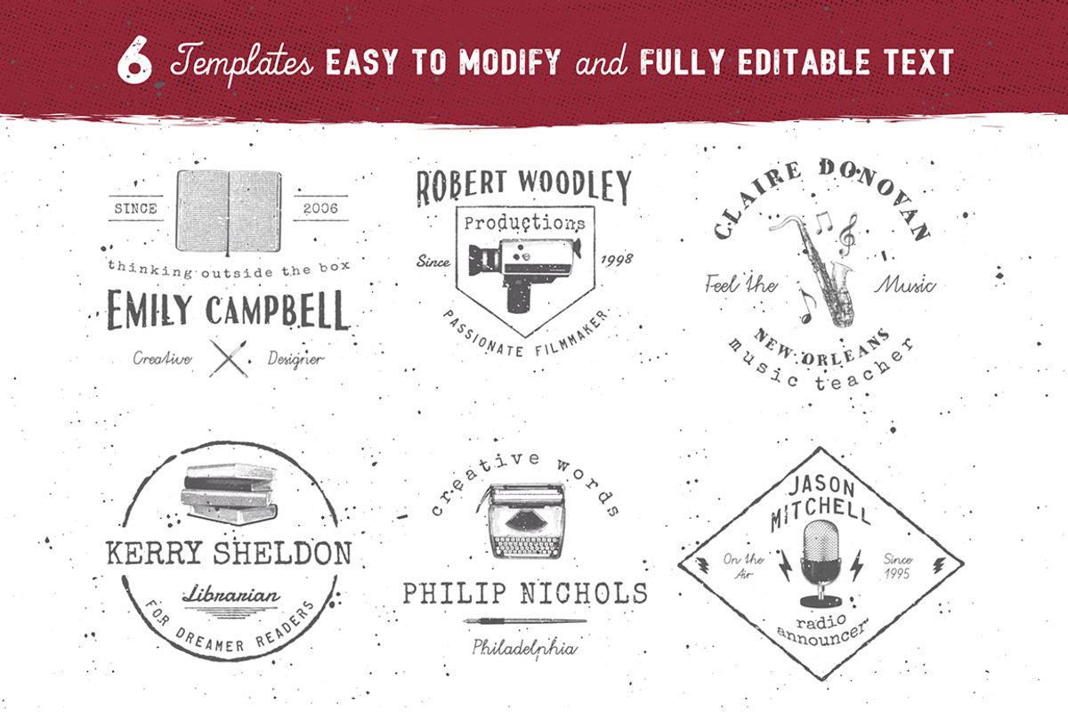Vintage Professions Logos, a Branding & Logo Template by DesigNoa