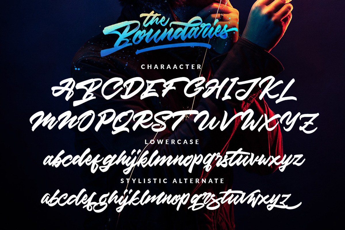 The Boundaries - Logotype, a Handwritten Font by Dirtyline Studio